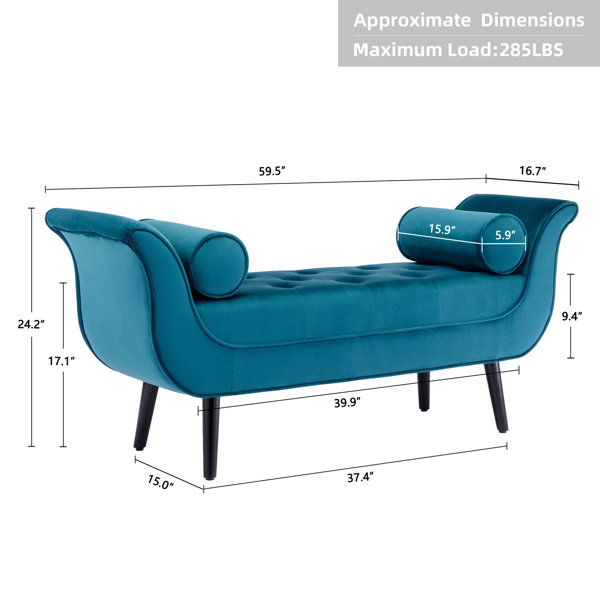 Mercer41 Bedelia Upholstered Bench & Reviews | Wayfair