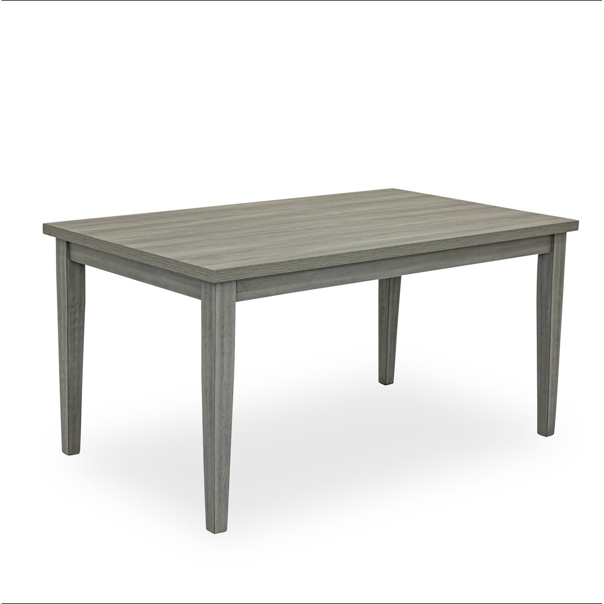 Gracie Oaks 1pc Gray Color Rectangular Shape Table Dining Room Wooden ...