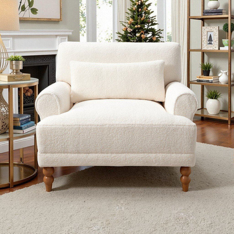 Mercer41 Luxury 400lb Accent Chair, Foam Polyester Plywood Frame Roman ...