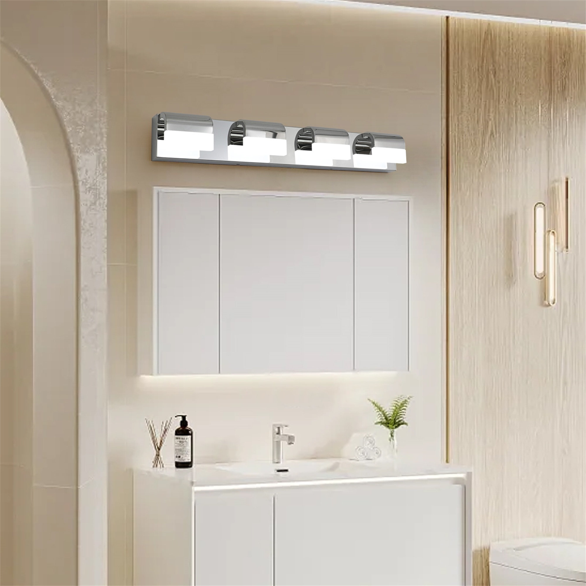 Orren Ellis Modern Bathroom Vanity Lighting 4-light Led | Wayfair