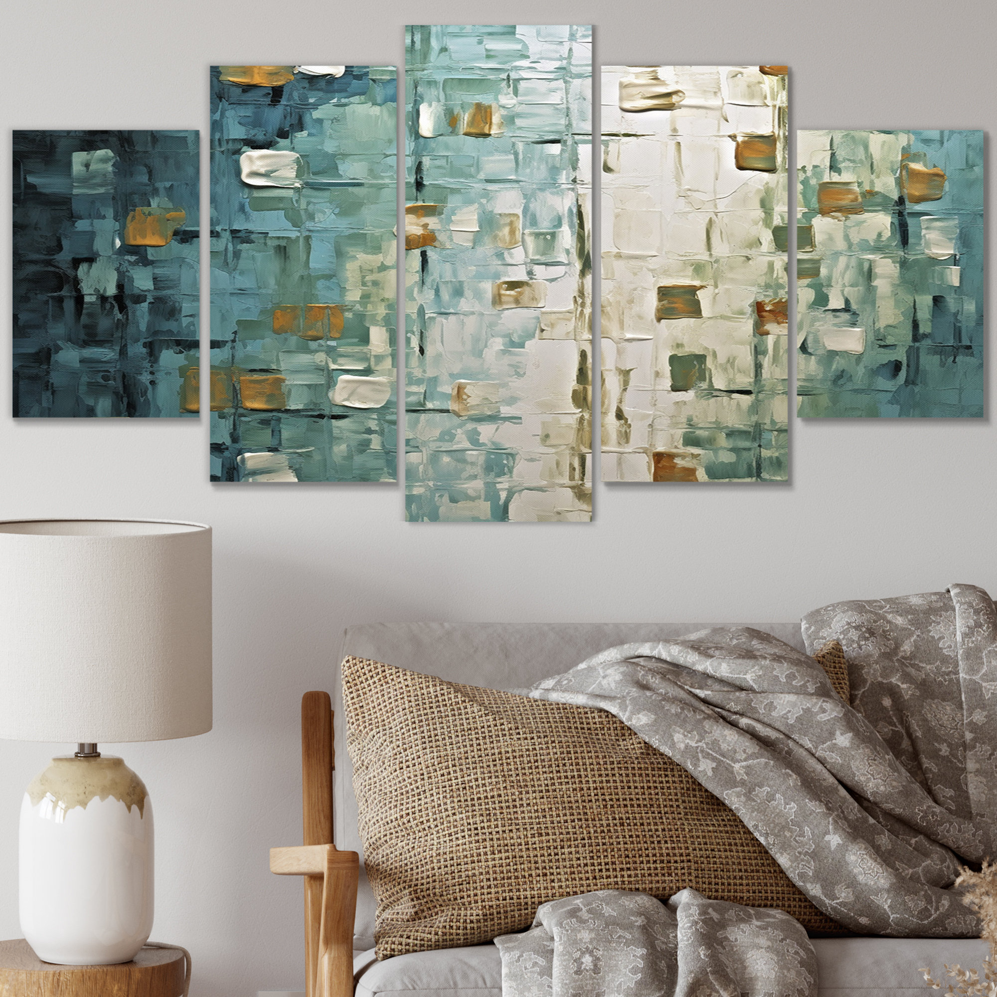 Wrought Studio™ Vintage Impermanence In Retro Gold Shades I - Abstract ...