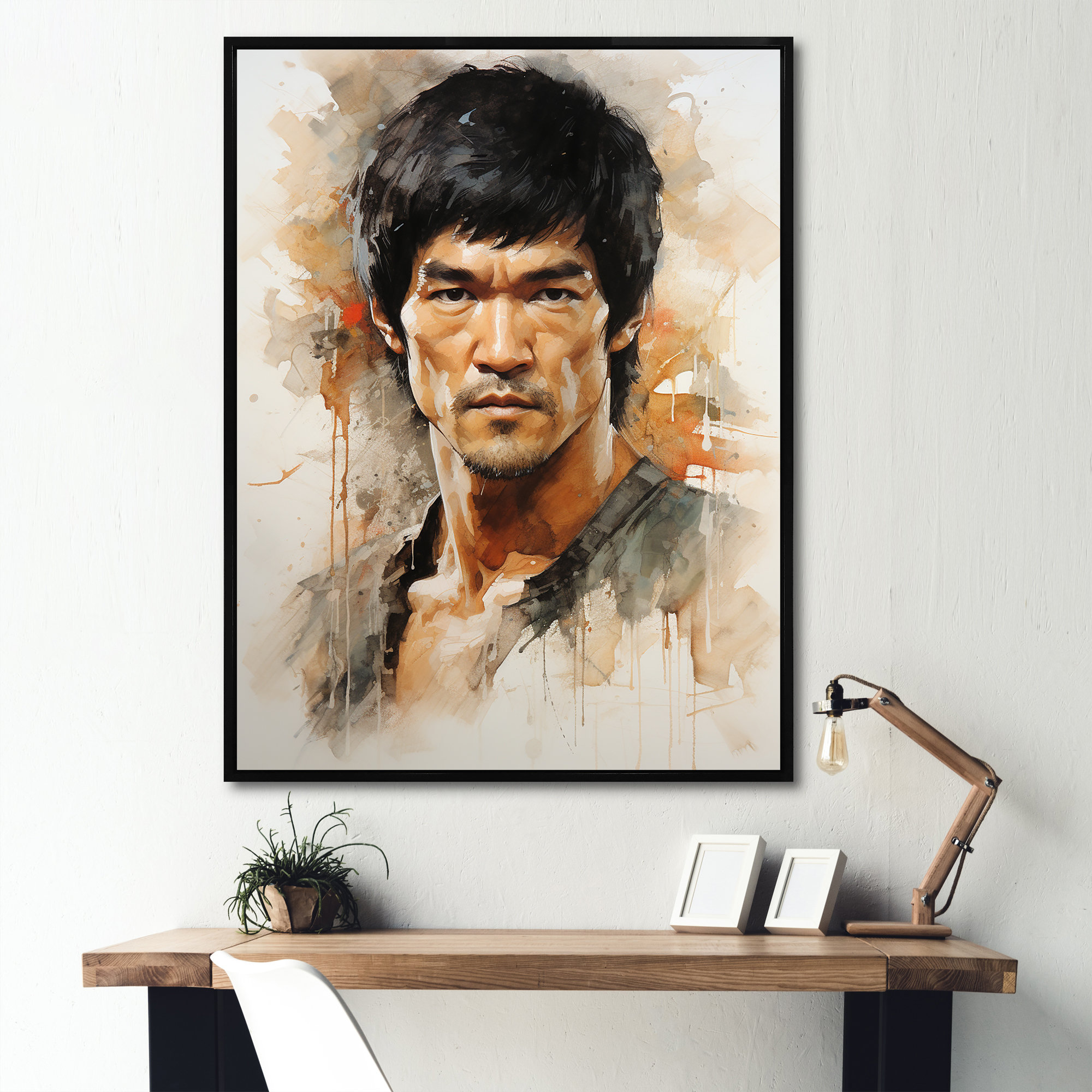 Design Art Martial Art Bruce Lee - Print on Canvas | Wayfair