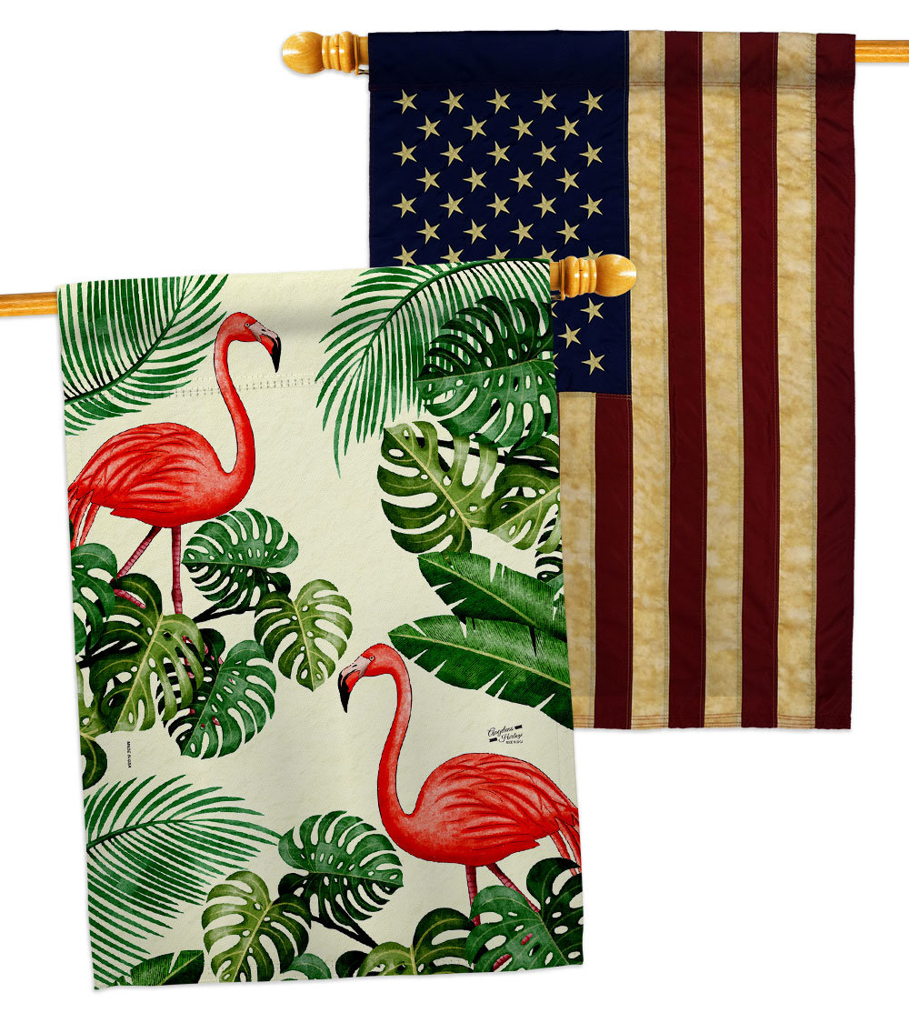 Angeleno Heritage Paradise Flamingos House Flags Pack Birds Garden ...