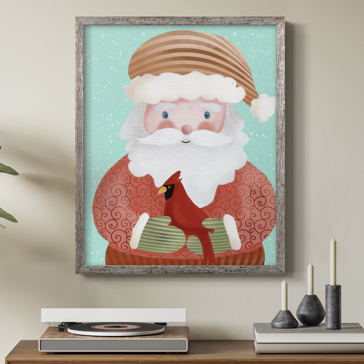 Ophelia & Co. Santa Pack I Framed Print - Solid Wood | Wayfair
