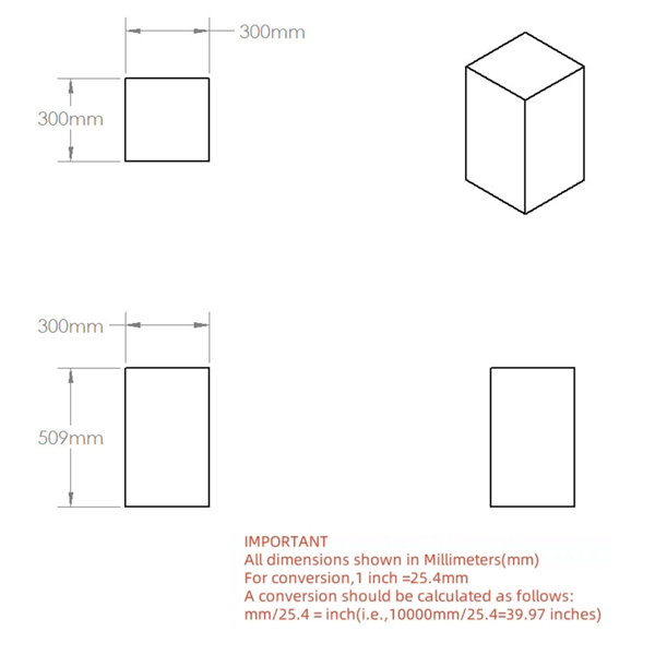 Hokku Designs Contemporary ECC Concrete Contract Grade Square Accent ...