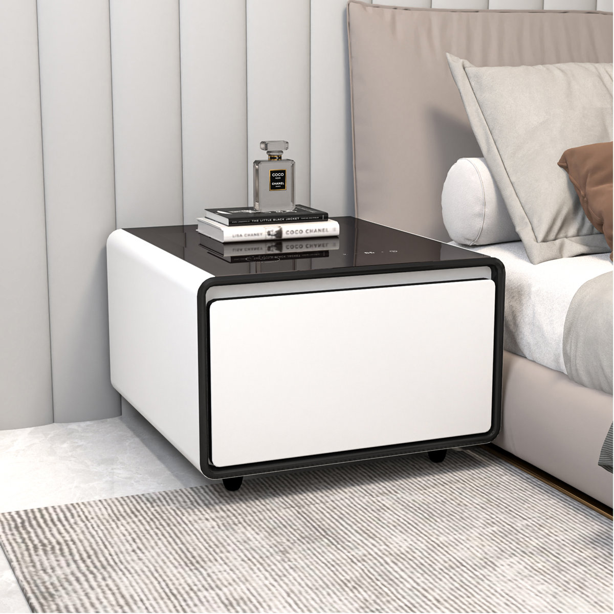 Livtab Smart End Table with Fridge and Built-In Outlets & Reviews | Wayfair