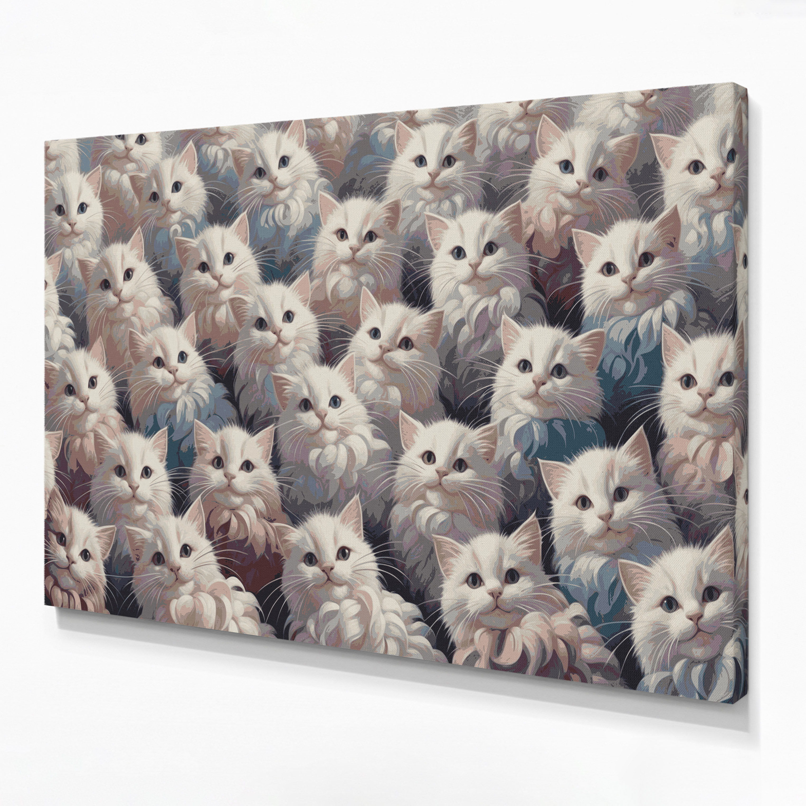 Red Barrel Studio Cats Lambkin Grey Canvas Wall Art - Wayfair Canada