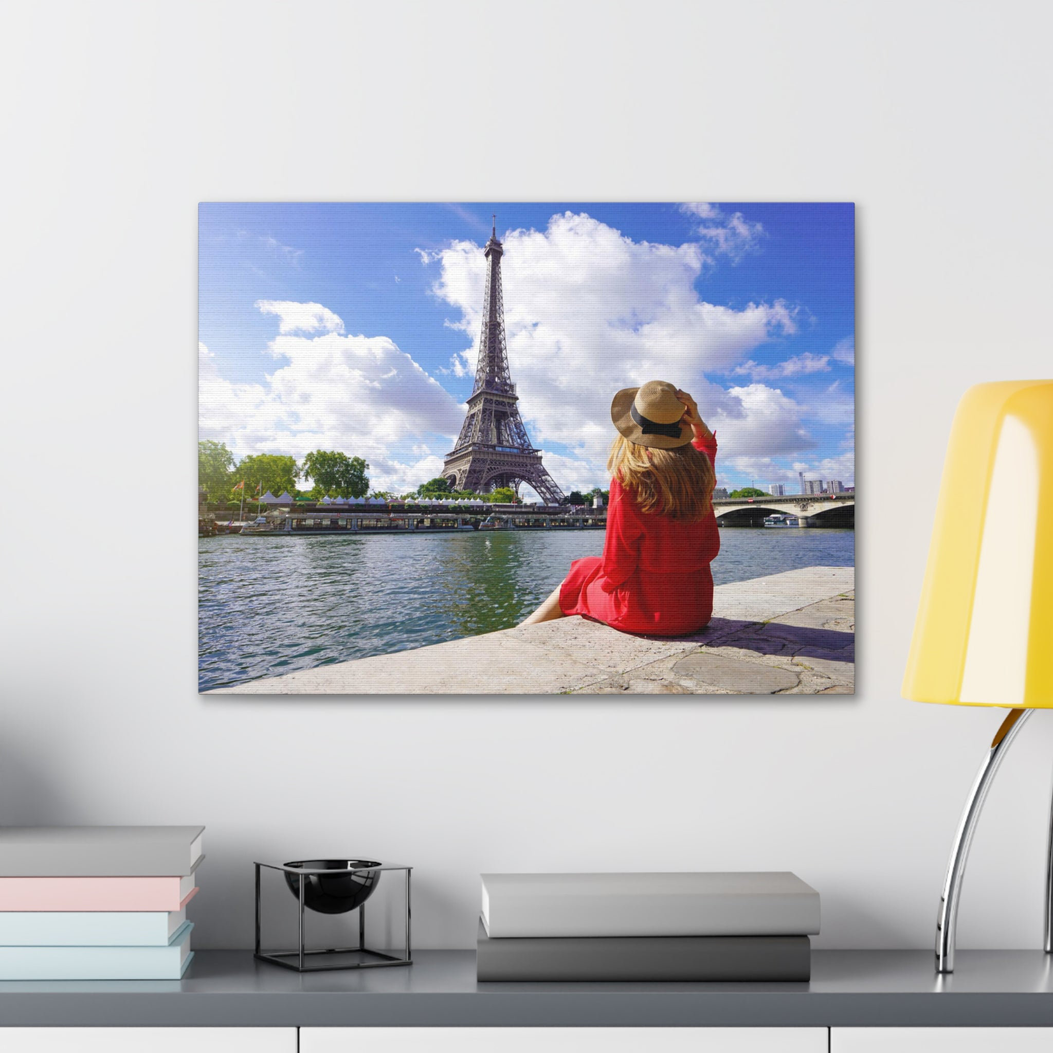 Latitude Run® Eiffel Tower Sunrise Seine River Paris Skyline Canvas ...