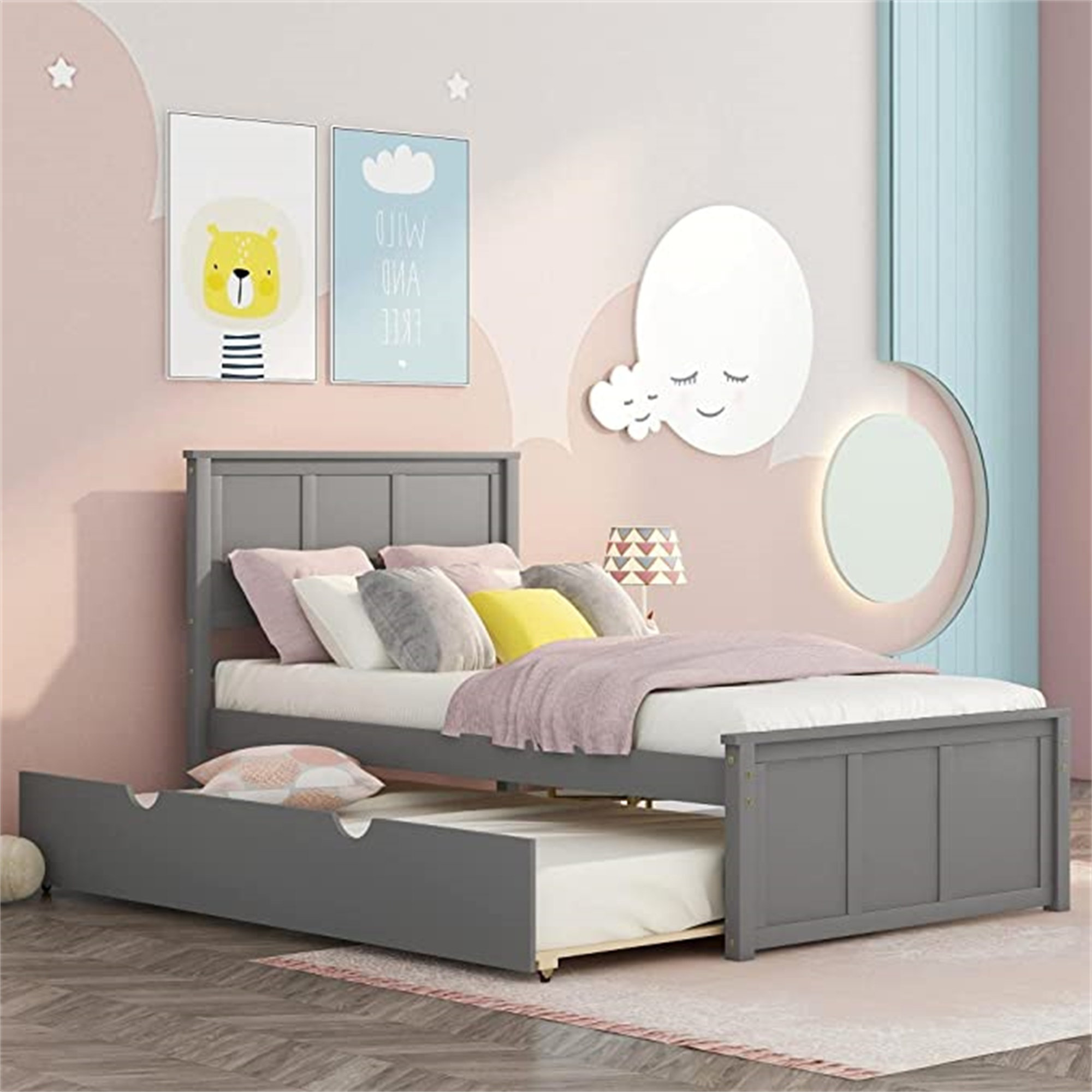 Harriet Bee GarÃ°ar Twin Platforms Bed with Trundle by Harriet Bee ...