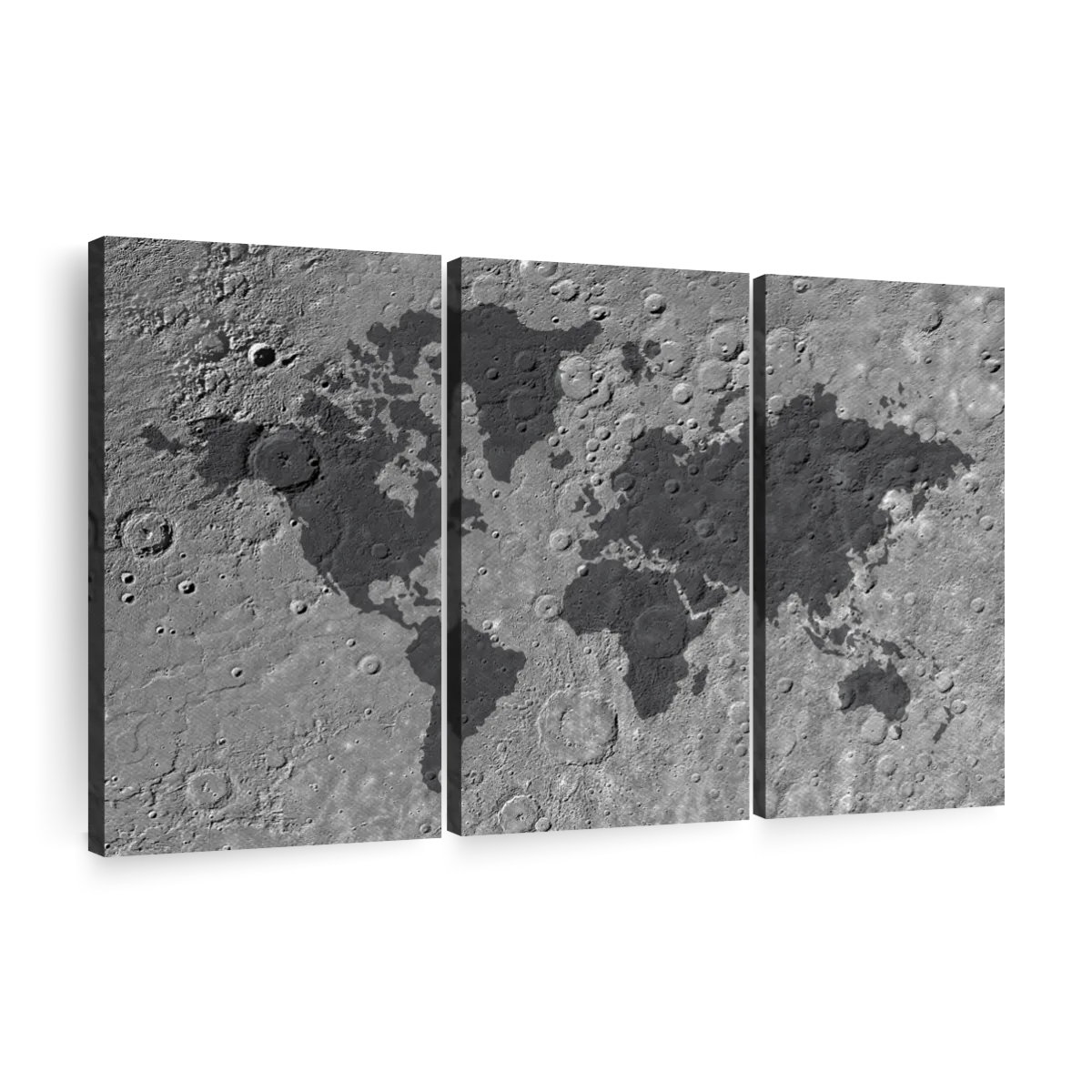 17 Stories World Map Moon World Map Multi Piece Canvas Print On Canvas ...