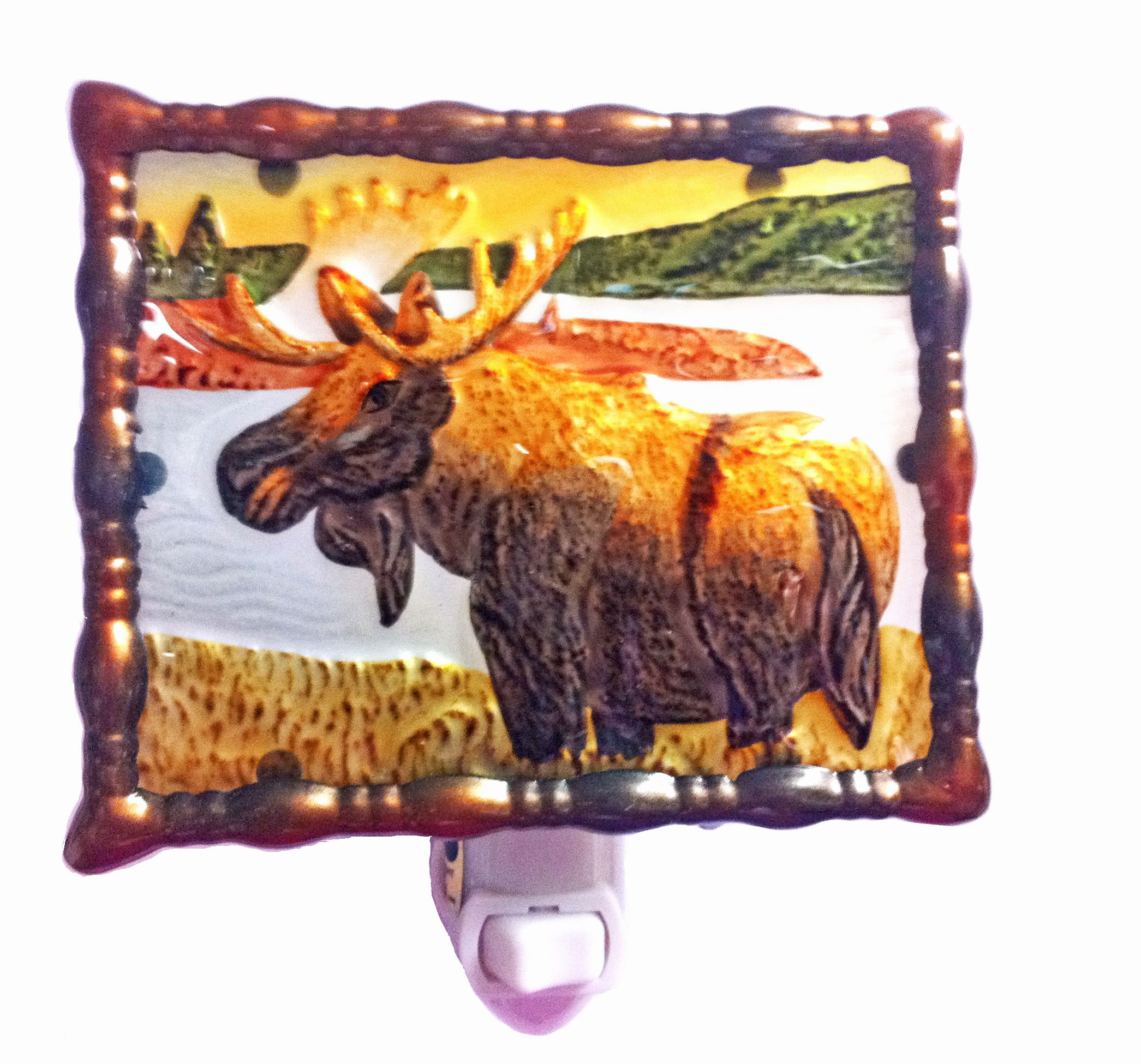 Continental Art Center Moose Night Light | Wayfair
