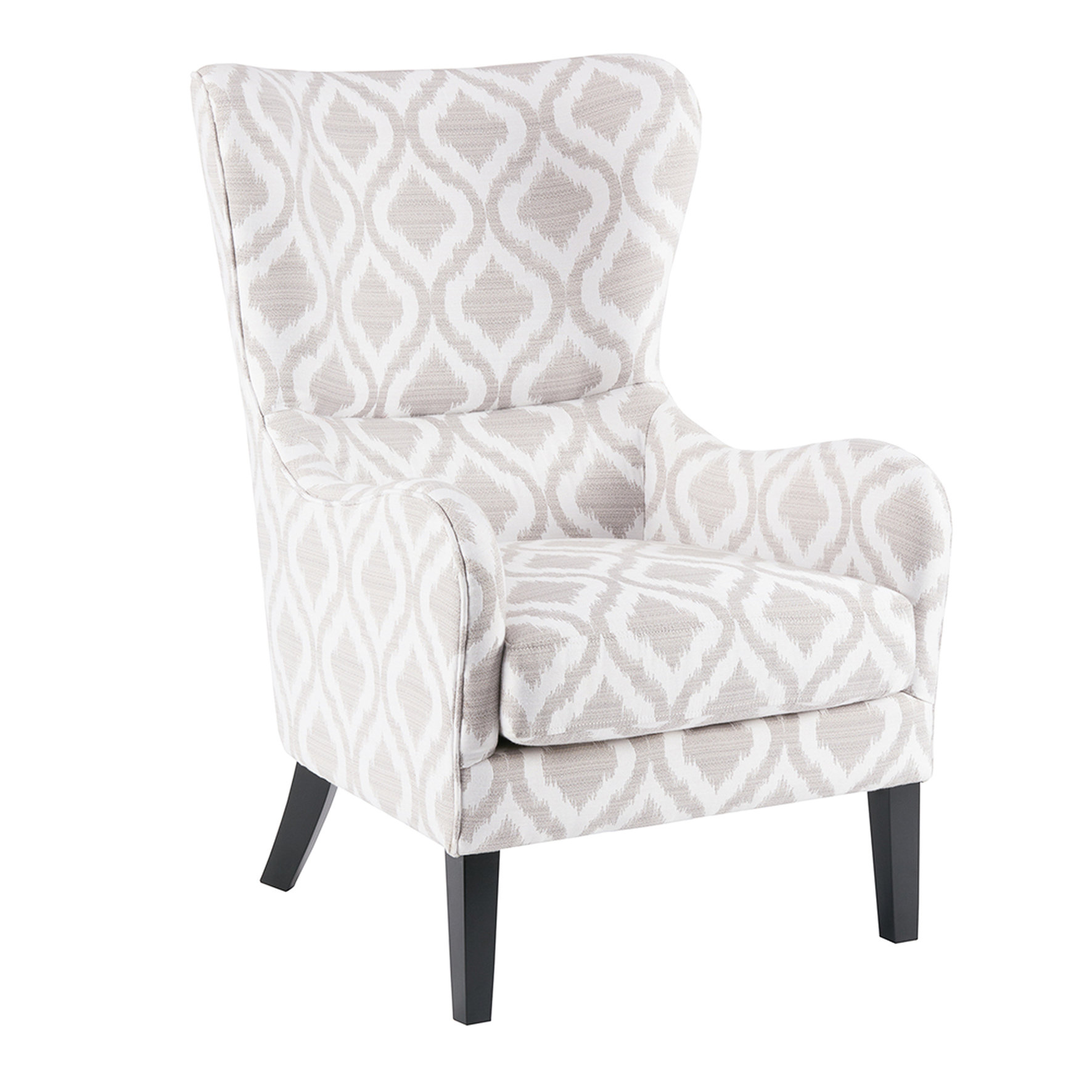 Red Barrel Studio Wing Chair Swoop With Back & Round Arm, Solid Wood ...