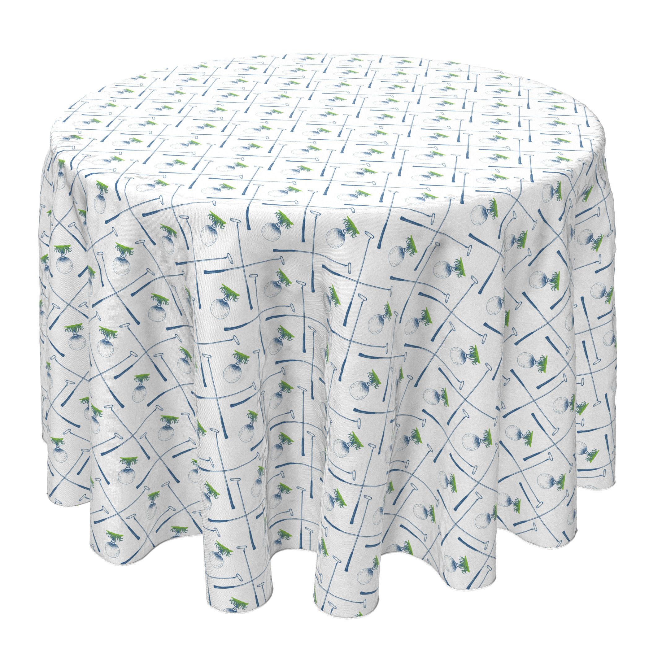 East Urban Home Round Tablecloth, 100% Cotton, 60 Round", Tee Up Golf ...