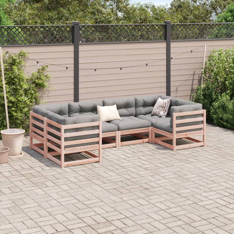 Lily Manor 6 Piece Garden Sofa Set Impregnated Wood Pine | Wayfair.co.uk