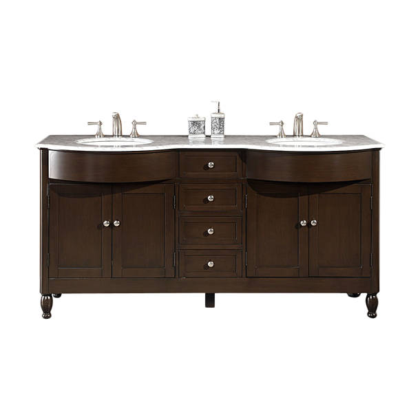 Darby Home Co Davian 58'' Single Bathroom Vanity with Marble Top ...