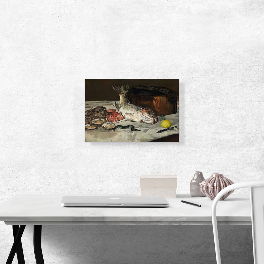 ARTCANVAS Fish 1864 On Canvas by Edouard Manet Painting | Wayfair