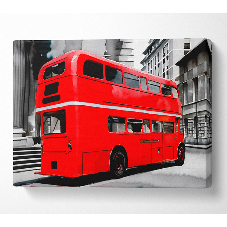 17 Stories London Red Double Decker Bus - Wrapped Canvas Art Prints ...