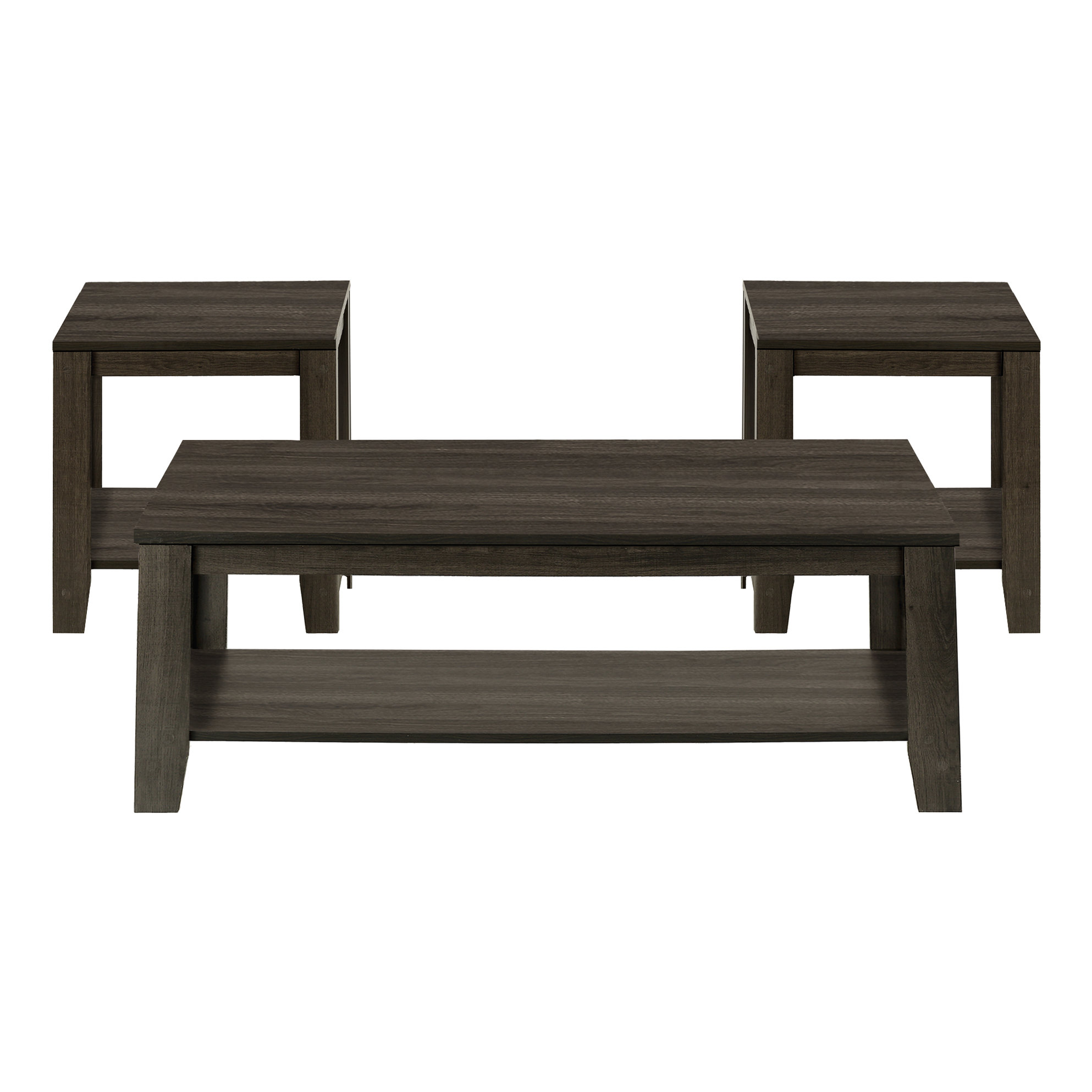 Latitude Run® Living Room Table - 3pcs Brown Laminate With Modern ...
