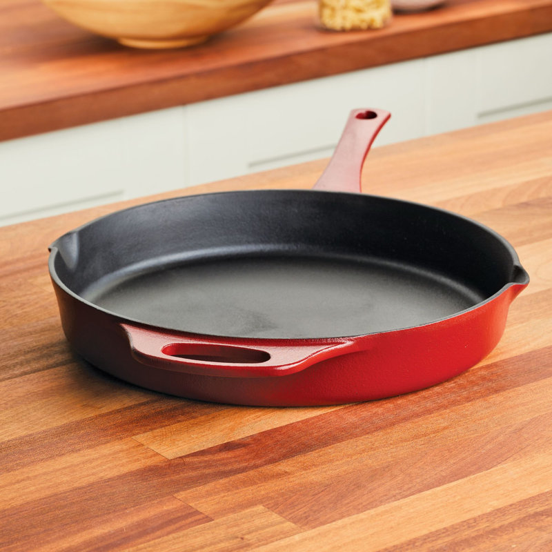 Rachael Ray NITRO Cast Iron Frying Pan / Skillet, Induction-suitable ...