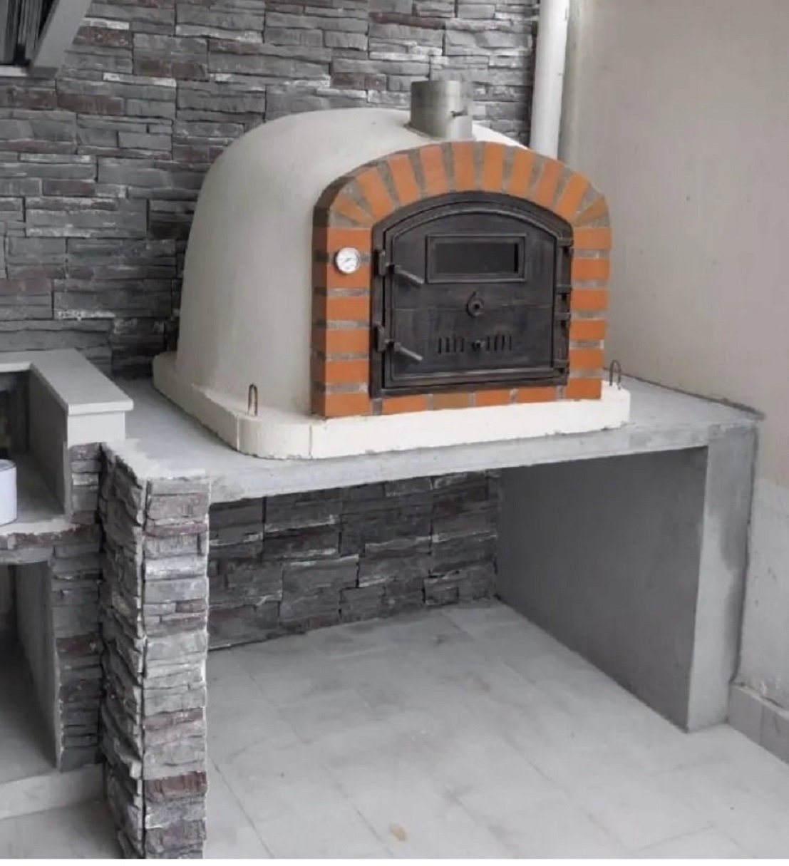 Authentic Pizza Ovens Built-In Wood-Fired Pizza Oven in White - Wayfair ...