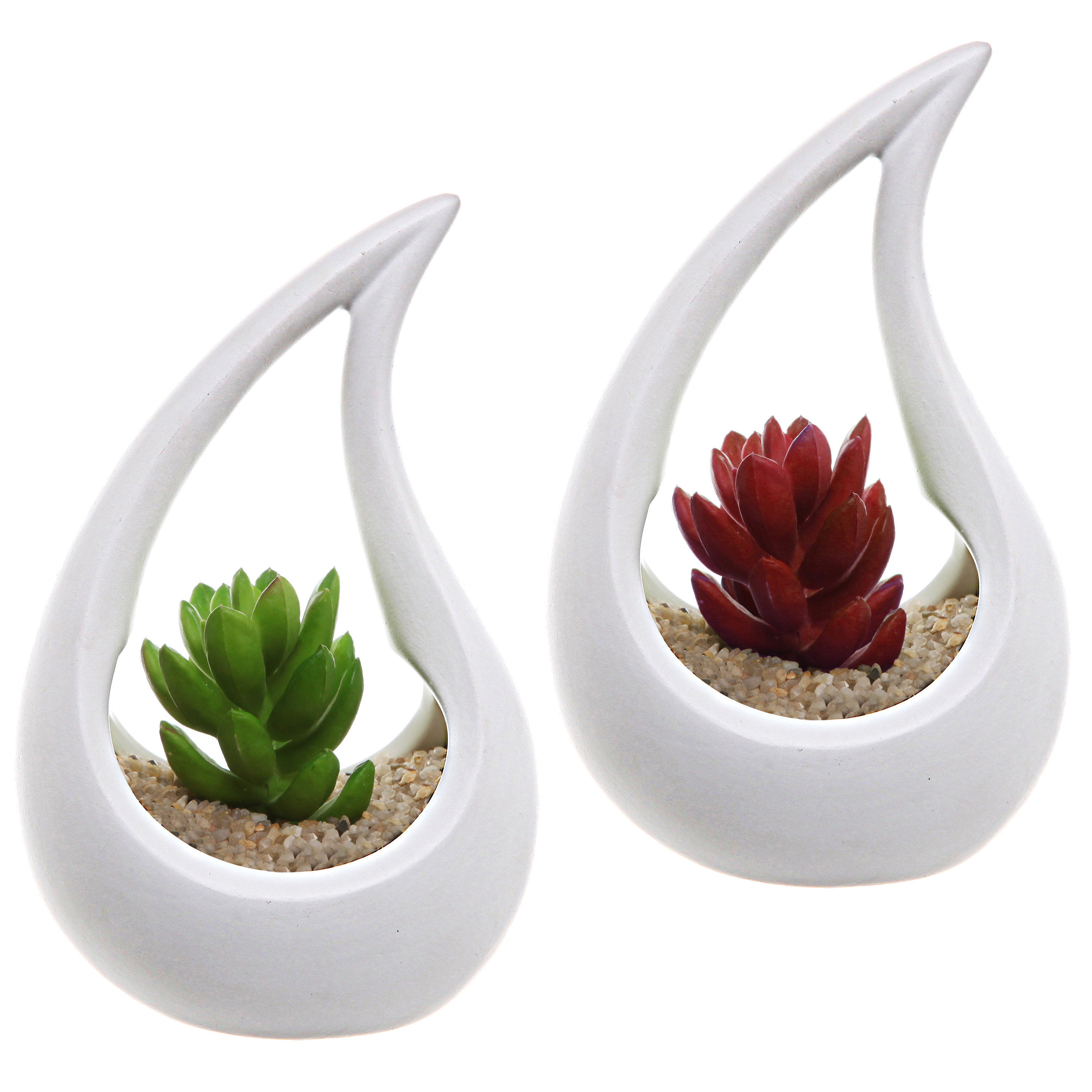 Orren Ellis Alexous 2 - Piece Ceramic Pot Planter Set & Reviews | Wayfair