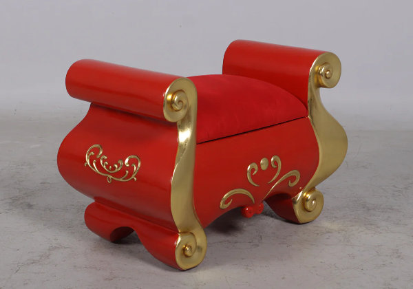 The Holiday Aisle® Amany Santa Claus Stool Life Size Statue | Wayfair