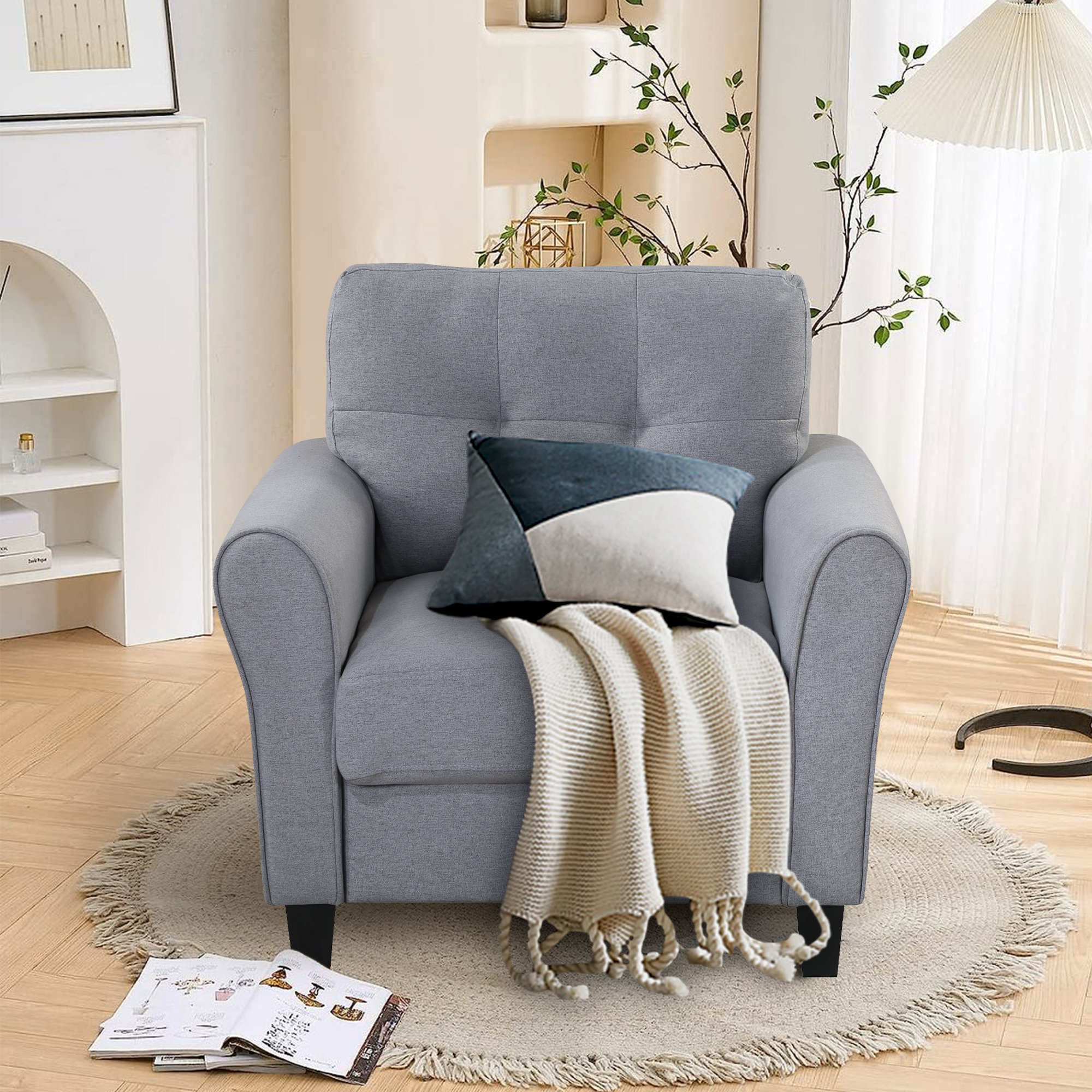 Red Barrel Studio® Callicoat 35" W Tufted Armchair | Wayfair