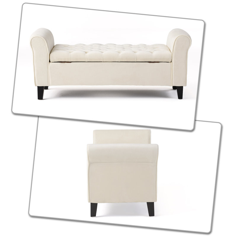 Lark Manor™ Bevash Velvet Upholstered Storage Bench | Wayfair