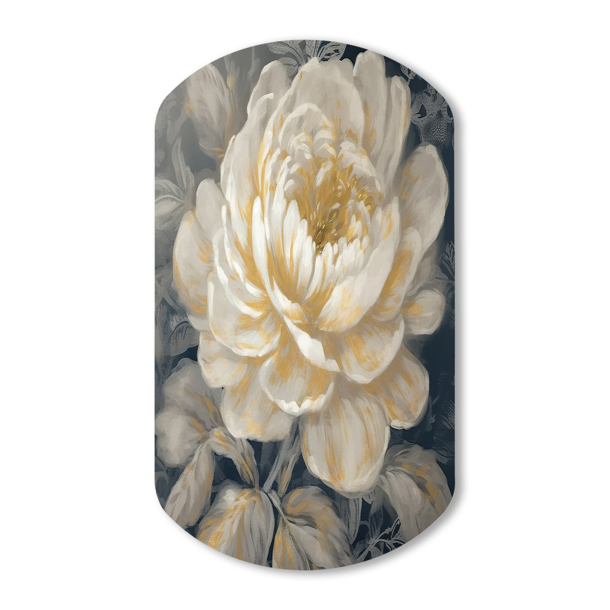 Design Art Emotions Of White Gold Peony Flower III - Peonies Cylinder ...