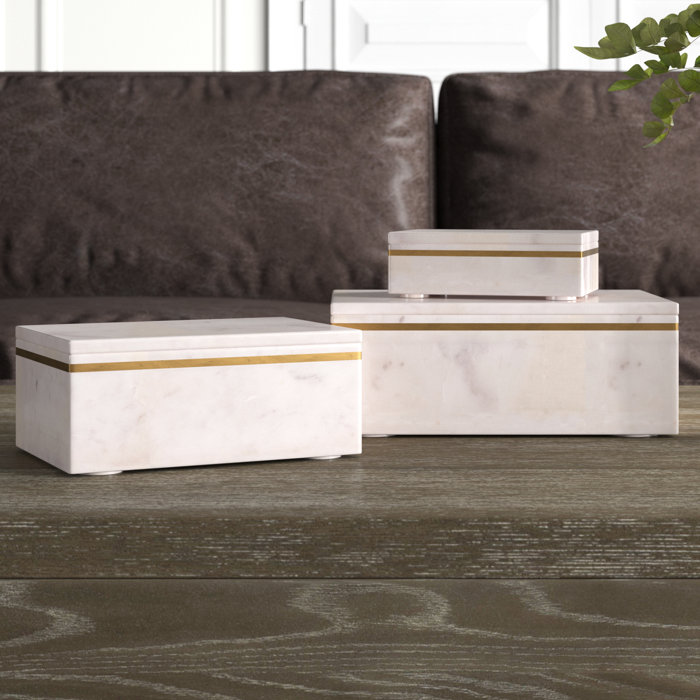 Greyleigh™ Elland Marble Decorative Box & Reviews | Wayfair
