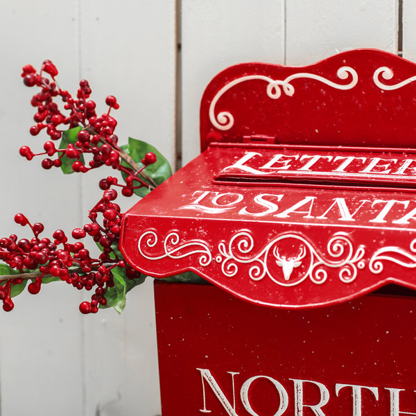 ALL CHIC HOME AND GARDEN LIMITED Santa's Mailbox Wall Mounted Christmas ...