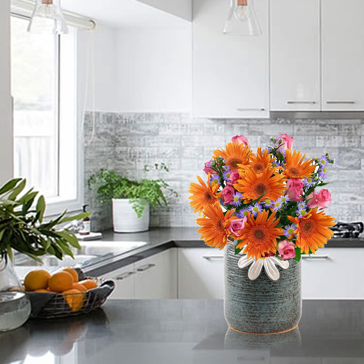Rosalind Wheeler Kitchen Utensil Holder For Countertop Utensil Crock ...