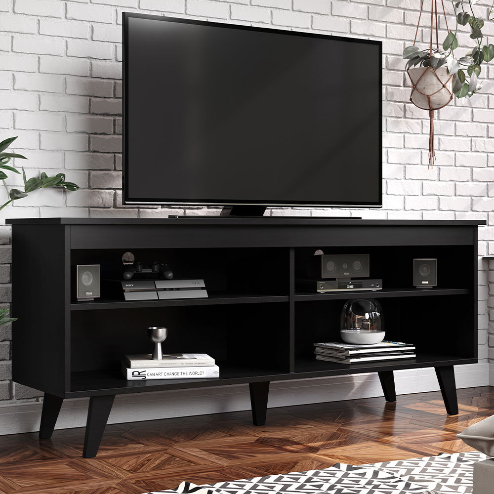 George Oliver Harmie TV Stand Entertainment Center with 4 Shelves and ...