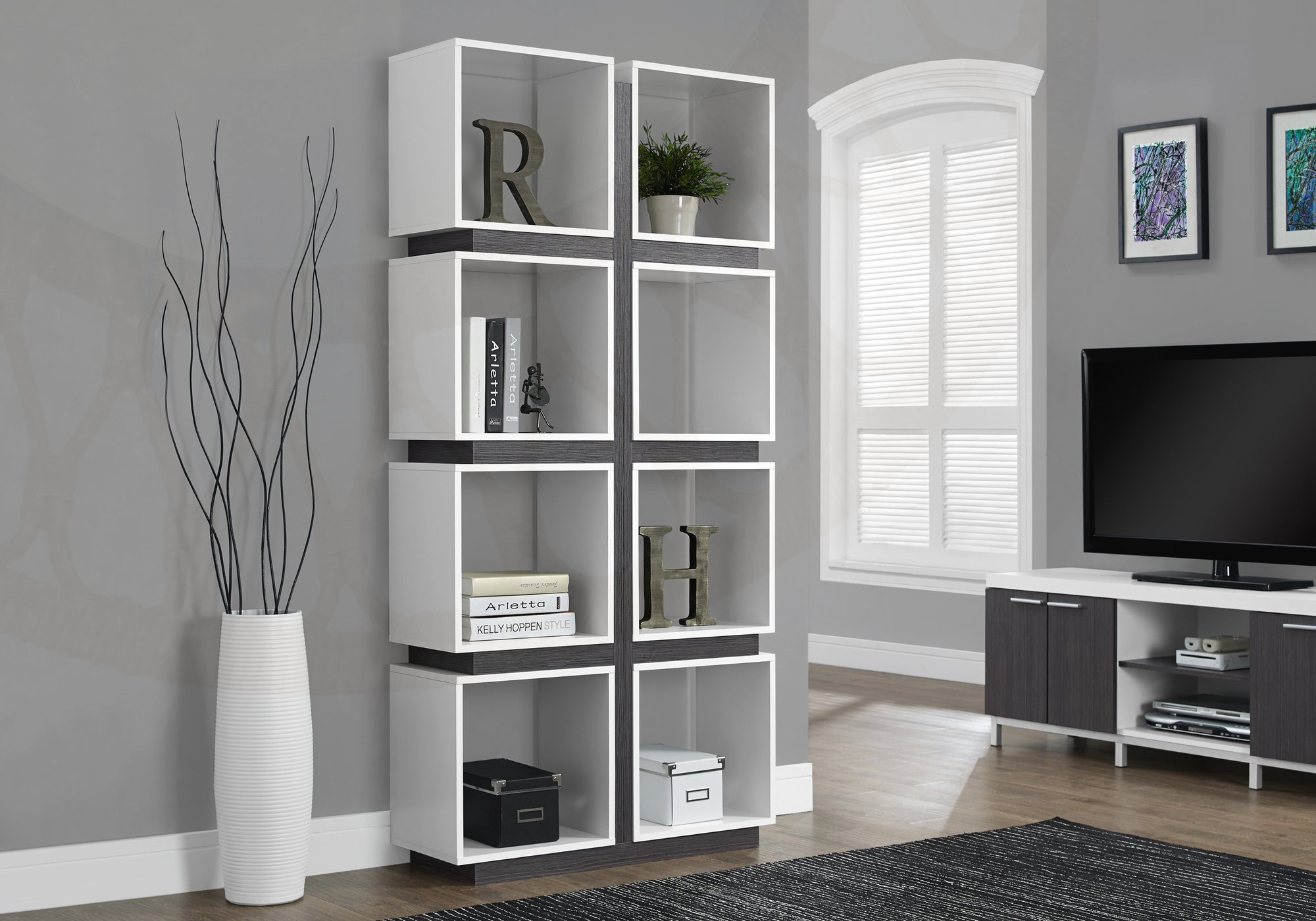 Latitude Run® Contemporary 5-Tier Bookshelf, Perfect for Office and ...