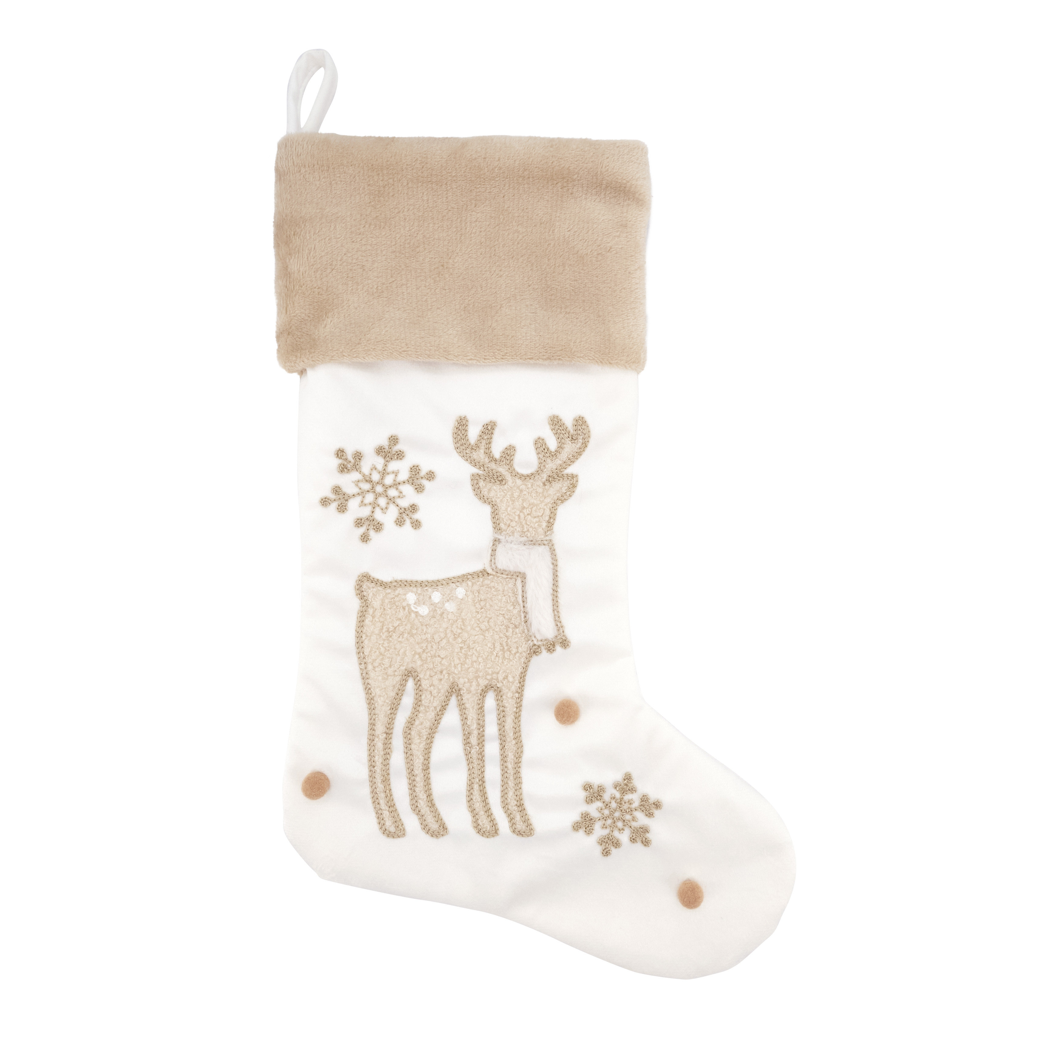 Saro Festive Whimsy Reindeer Stocking | Wayfair