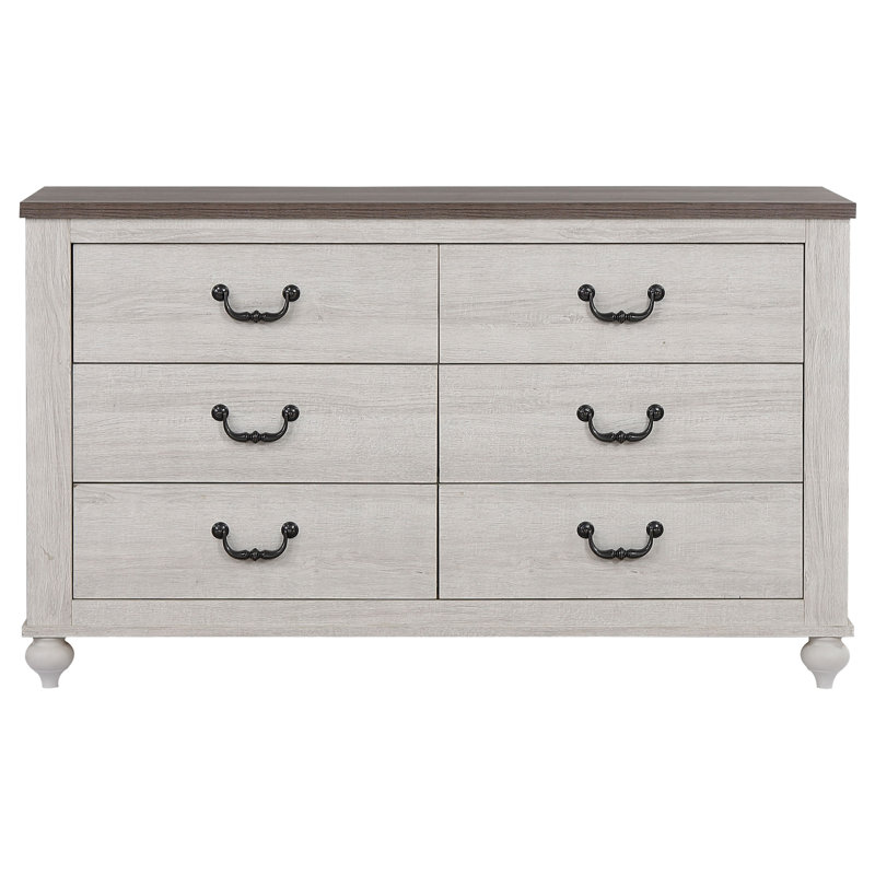 Alcott Hill® Stillwood 6-Drawer Dresser Vintage Linen | Wayfair