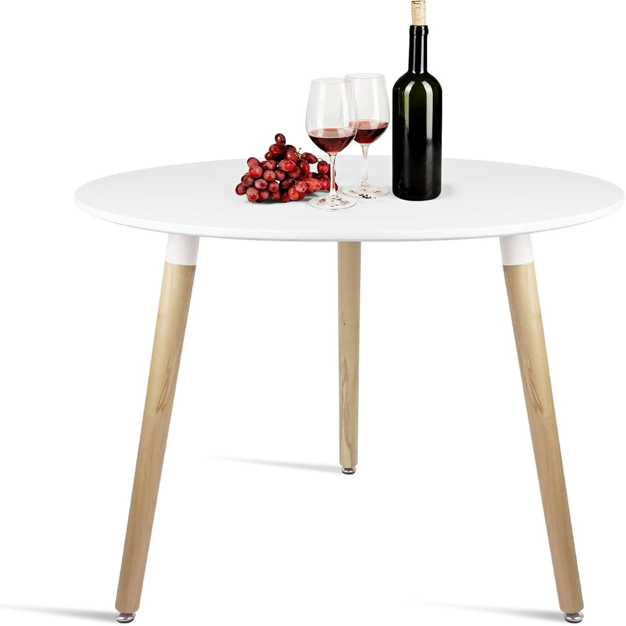 George Oliver Round Dining Kitchen Table, Modern Leisure Table Asy ...