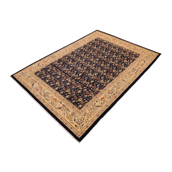 Arshs Fine Rugs Wool Oriental Area Rug in Blue by Arshs Fine Rugs ...