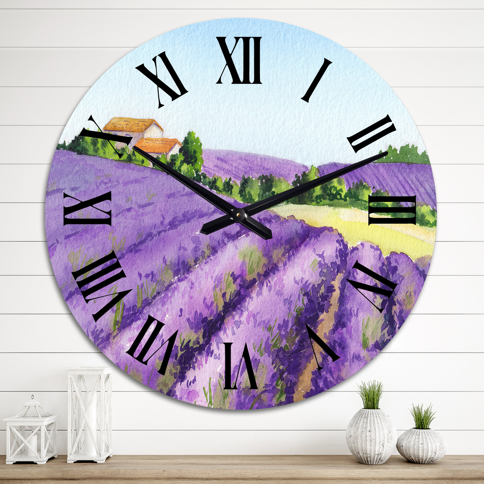 East Urban Home Lavender Field with Rural House in Provence I - Country ...