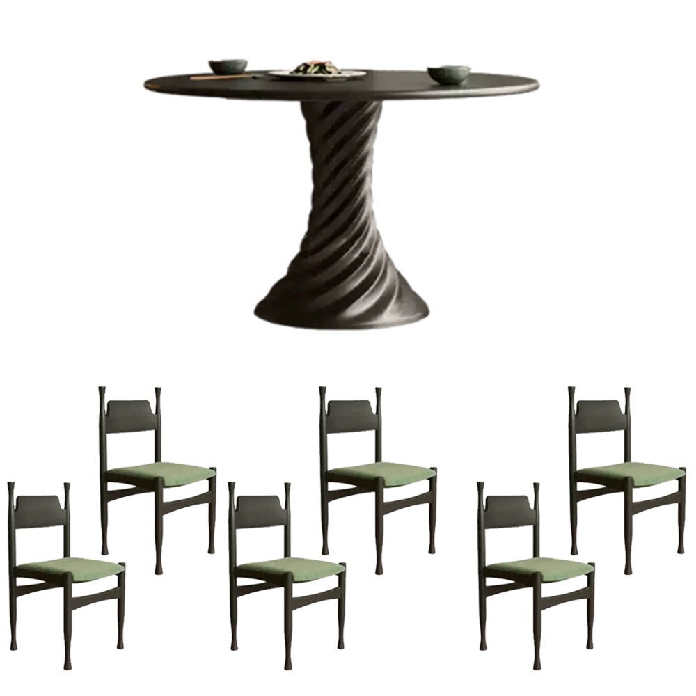 BILBRA Round unique rotating leg dining table set | Wayfair