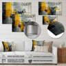 Ivy Bronx Grey And Yellow Abstract Urban Cubist Elegance - Abstract ...