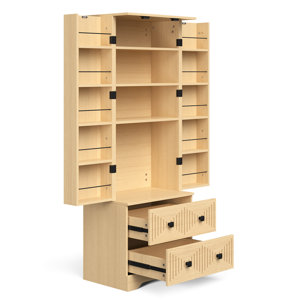 PPorfamilia 61" Small Kitchen Pantry Storage Cabinet With Drawers | Wayfair