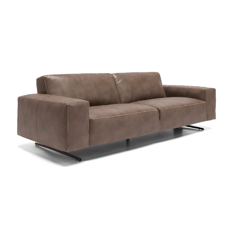 Laurel Foundry Modern Farmhouse® Decker Sofa In Mocca Leather | Wayfair