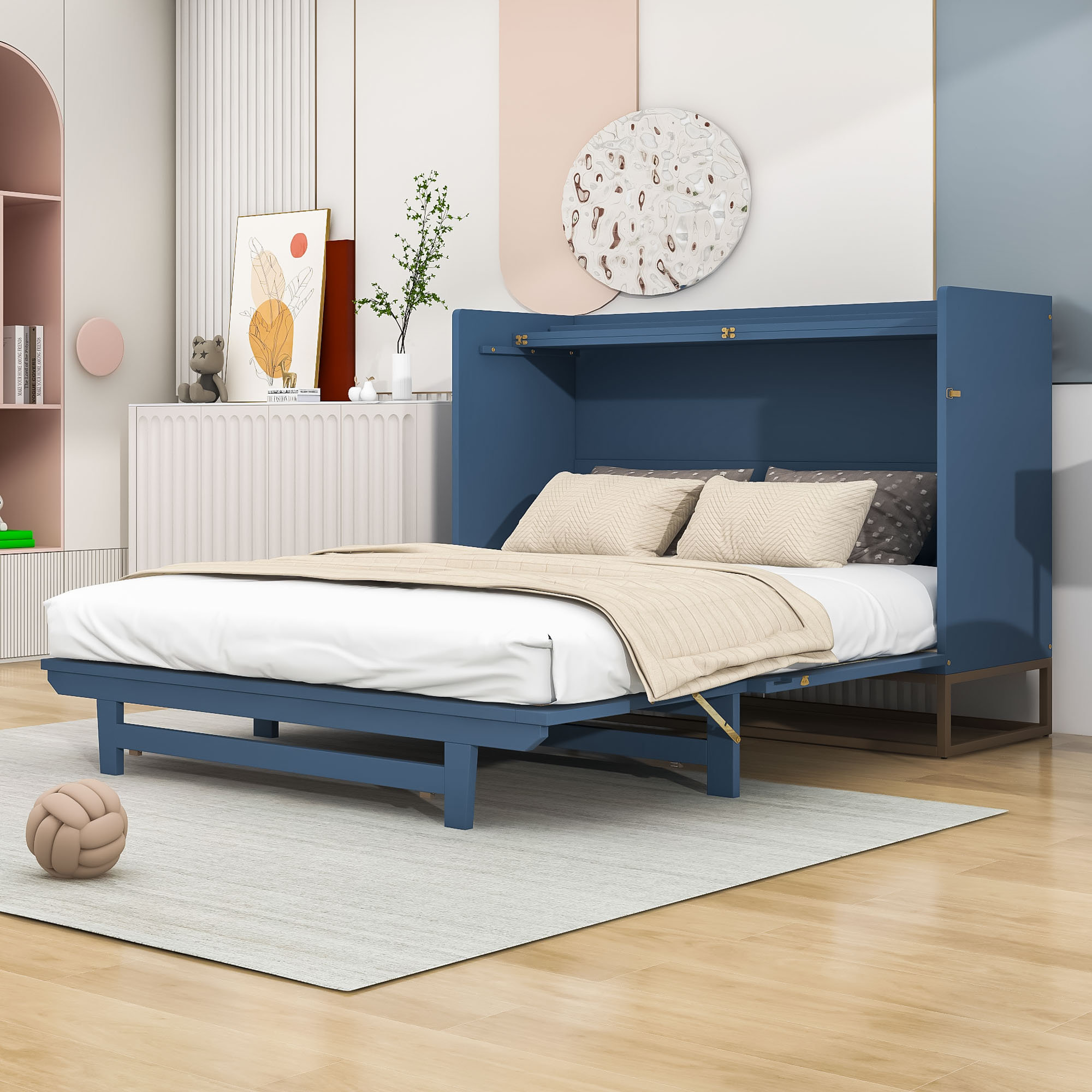 Mercer41 Genesis Space-Saving Queen Murphy Bed with Multi-Functional ...