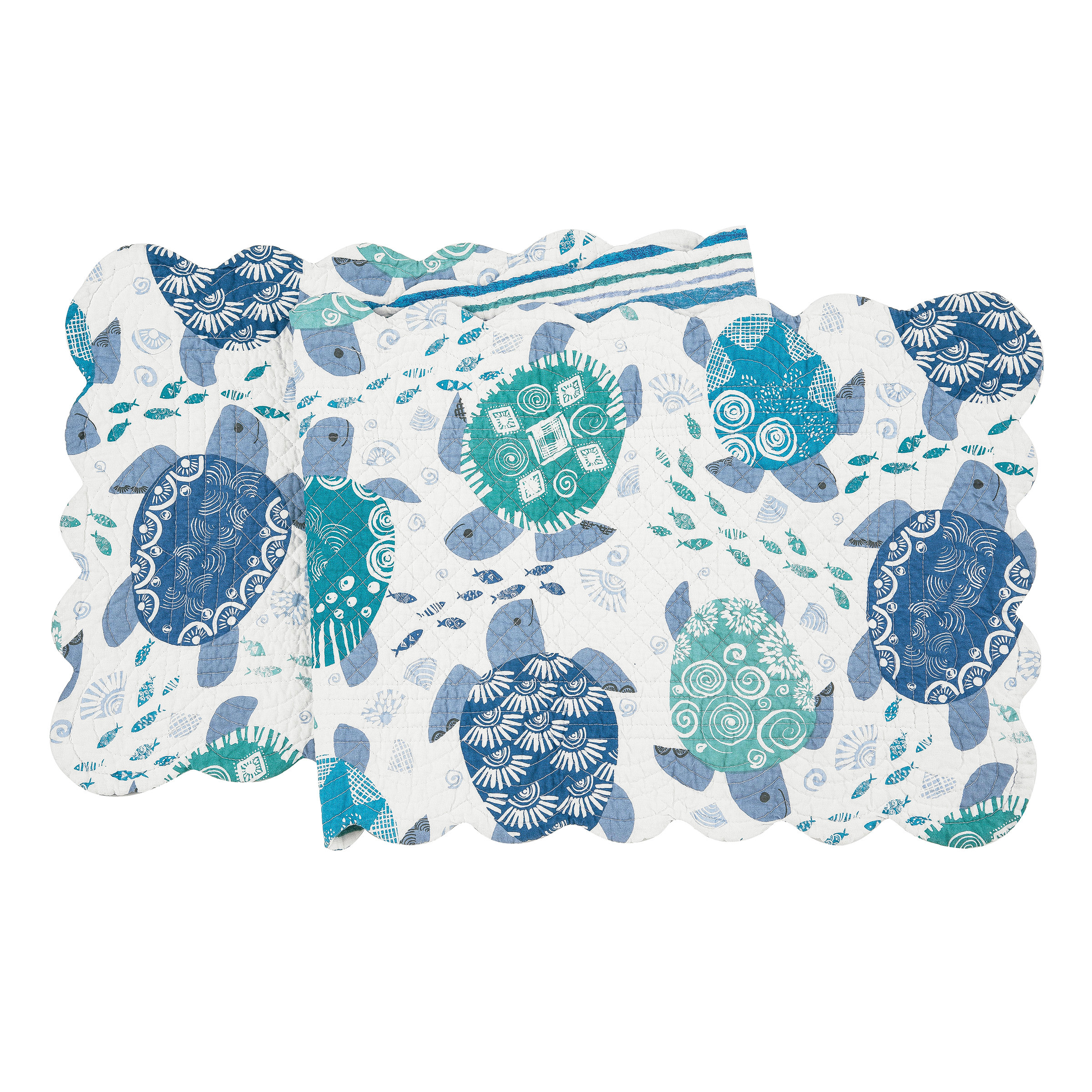 Rosecliff Heights Turtle Bay Quilted Reversible Table Runner | Wayfair