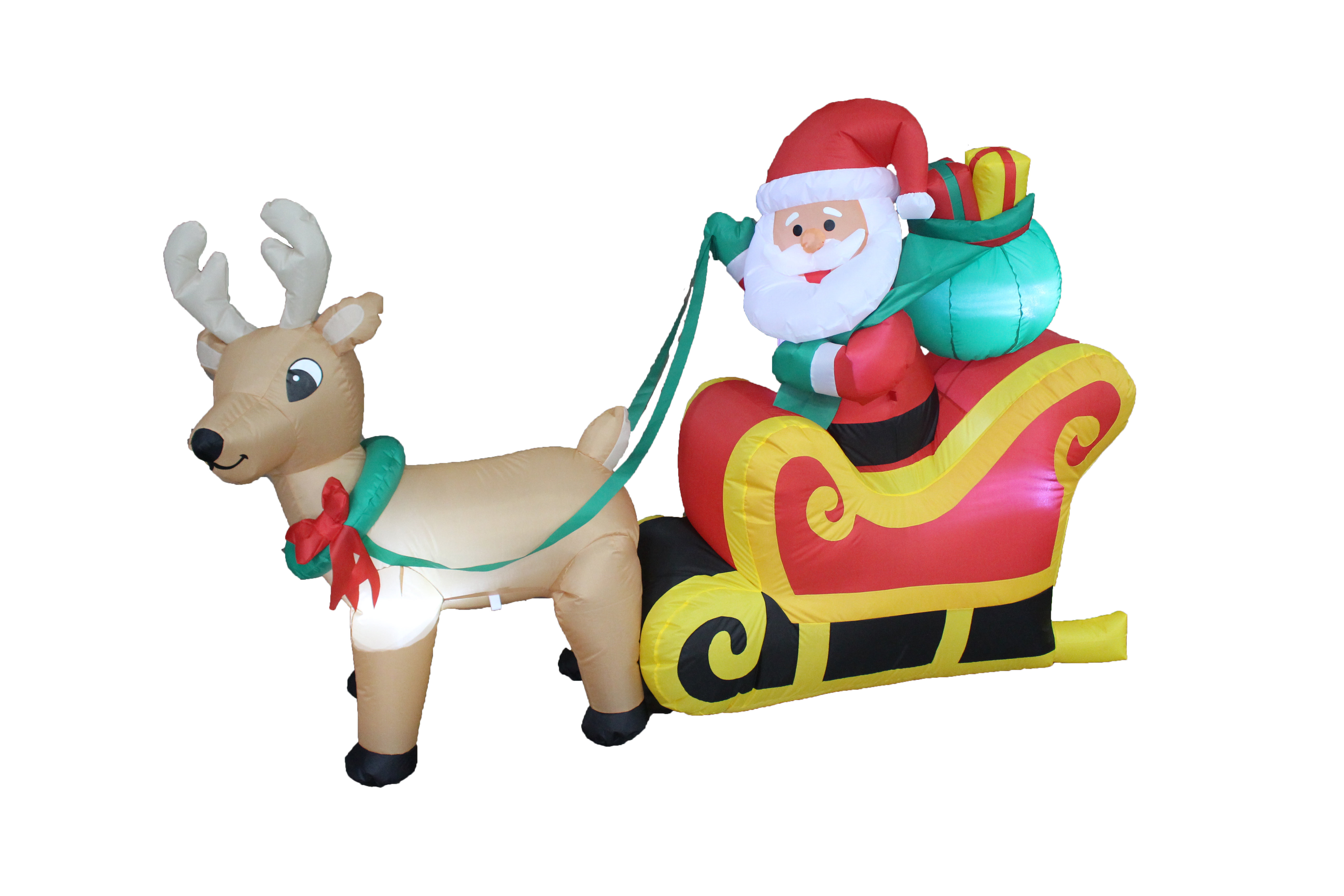 The Holiday Aisle® 6 Foot Long Lighted Christmas Inflatable Santa Claus