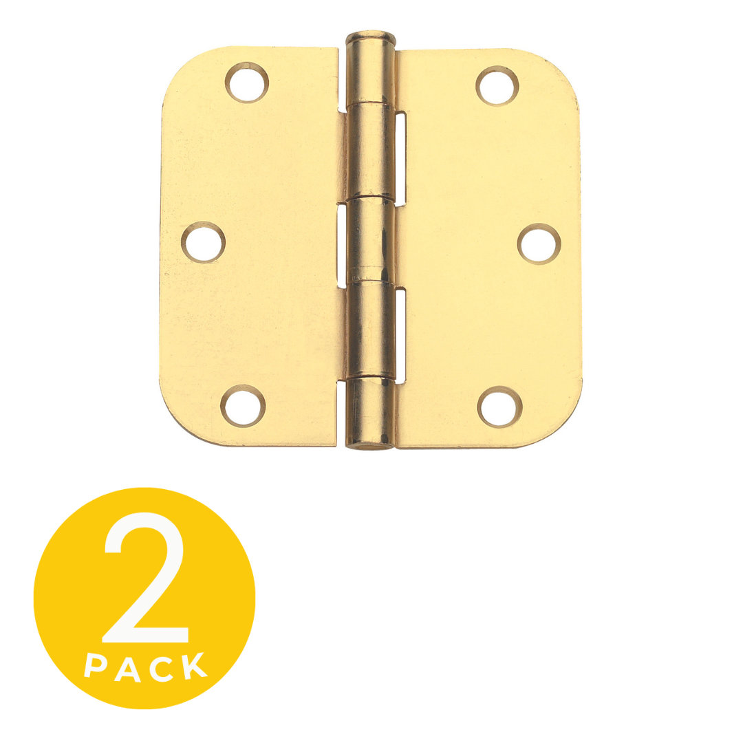 Global Door Controls 3 In X 3 In Satin Brass Full Mortise Residential