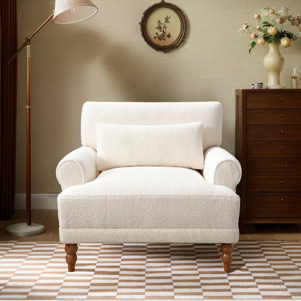 Alcott Hill® Oversize Accent Chair With A Pillow | Wayfair