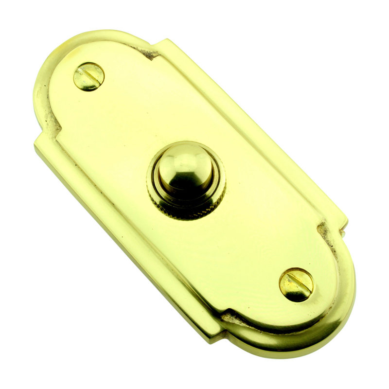 The Renovators Supply Inc. Wired Brass Door Bell Push Button 4" L ...