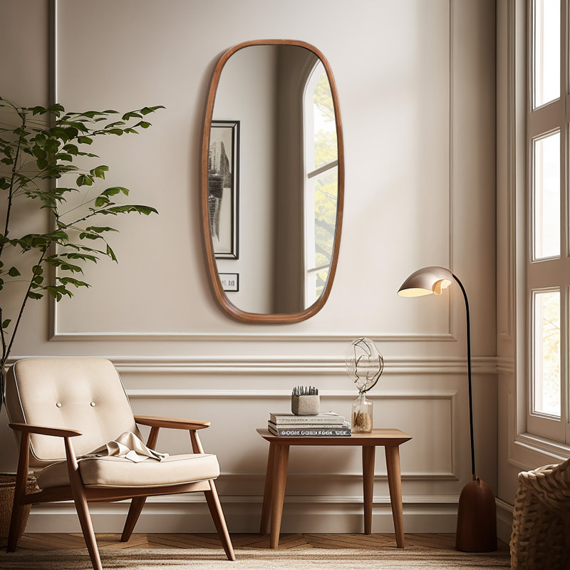 Wade Logan® Brindell Solid Wood Rectangle Wall Mirror & Reviews | Wayfair